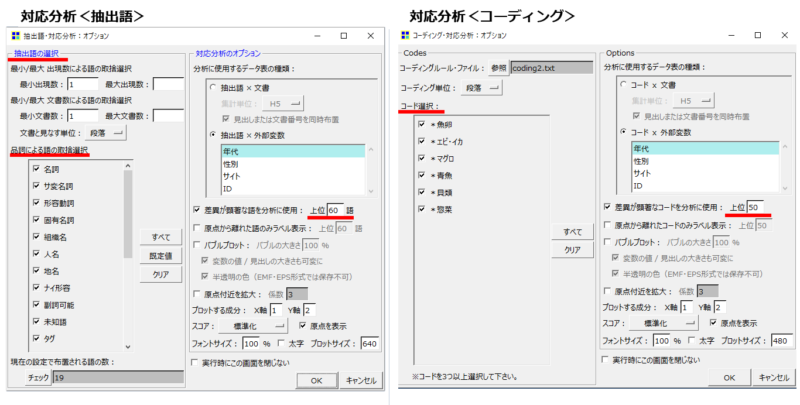 Coding(KHcoder) 7 対応分析 - smalldata